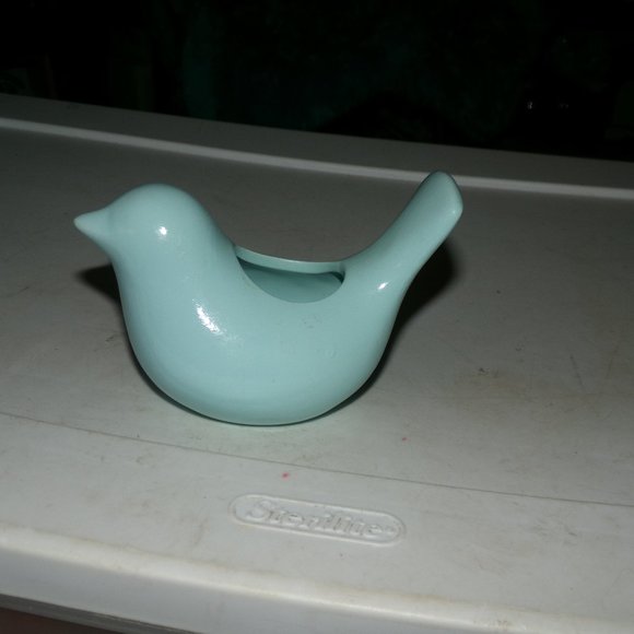 None | Accents | Ceramic Blue Bird Planter | Poshmark